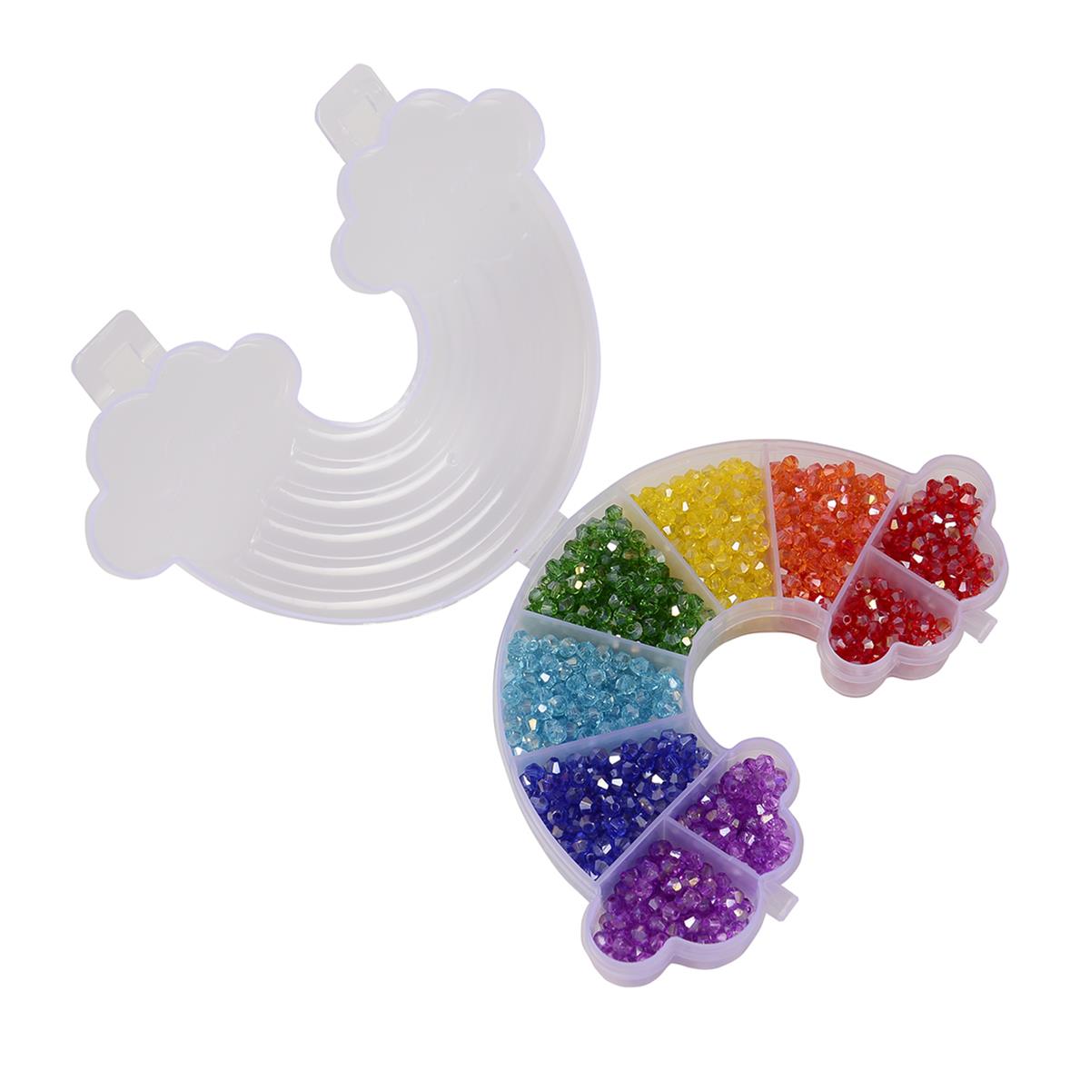 Rainbow Storage Box Approx 14x9x2cm with Approx 4mm Glass Rainbow ...