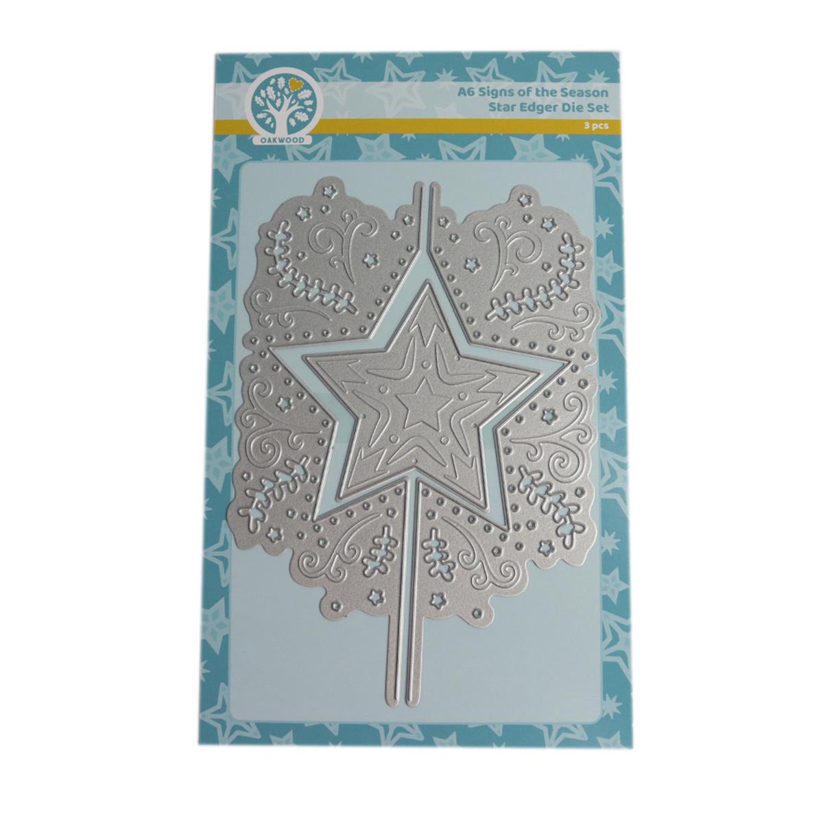 Oakwood. Signs of the Season. A6 die set. Star Edger. | HobbyMaker