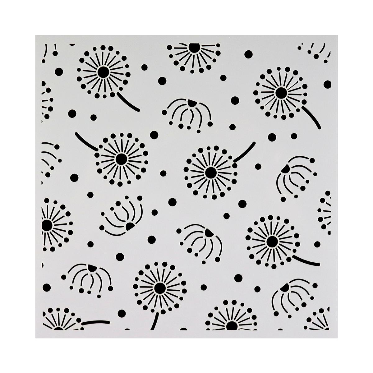 T4TD Dancing Dandelions Stencil | HobbyMaker