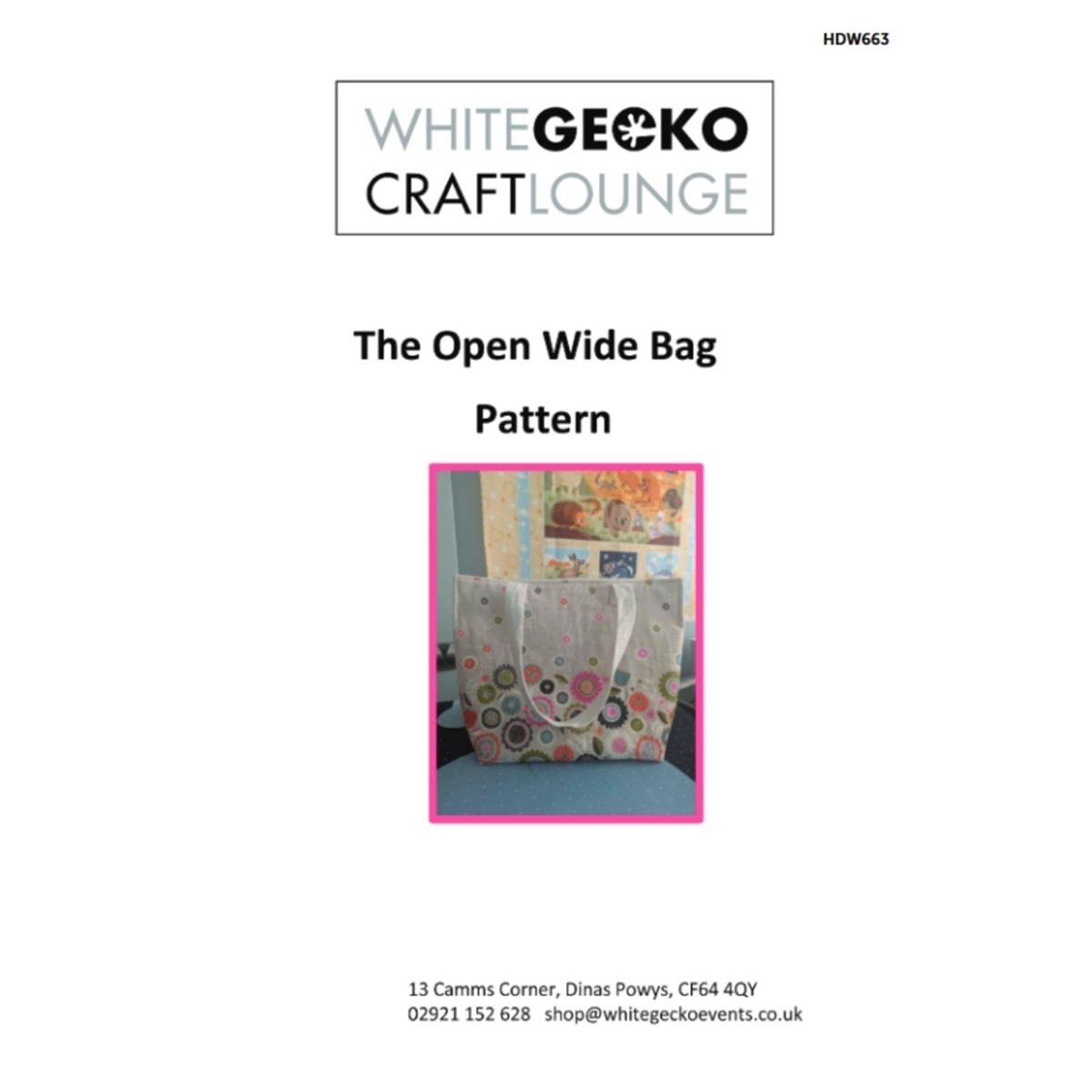 White Gecko Open Wide Bag Pattern | SewingStreet