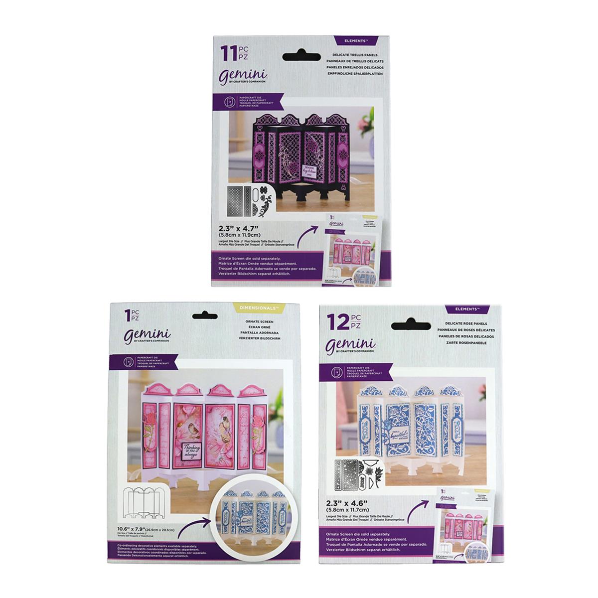 Gemini Dimensionals Ornate Screen Panel Dies 24PC Mini Collection ...