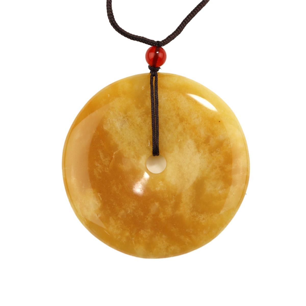 145cts Yellow Quartzite Jade Donut Approx 52mm | JewelleryMaker