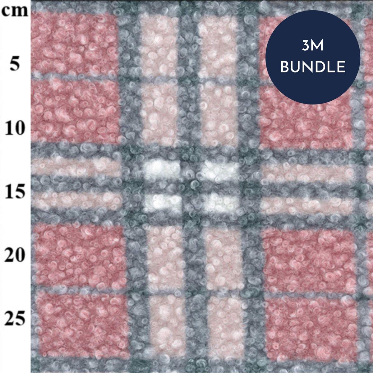 Pink Checked Boucle Fabric Bundle (3m) | SewingStreet