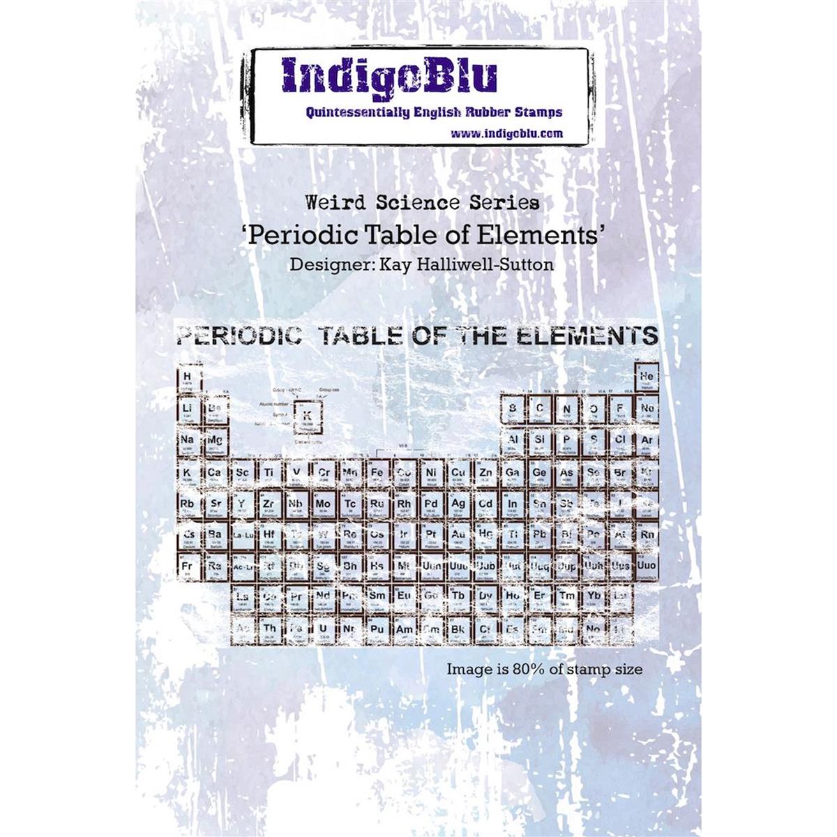 Periodic Table A6 Red Rubber Stamp by Kay Halliwell-Sutton | HobbyMaker