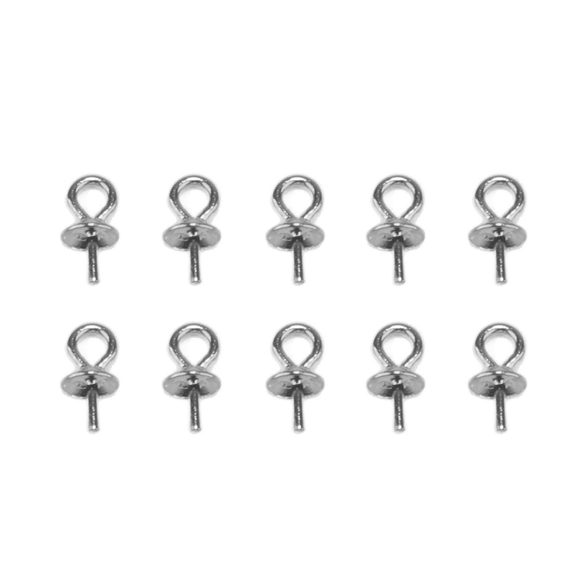925 Sterling Silver Peg Bundle, Approx 3x6mm Bail Peg, 10pcs ...