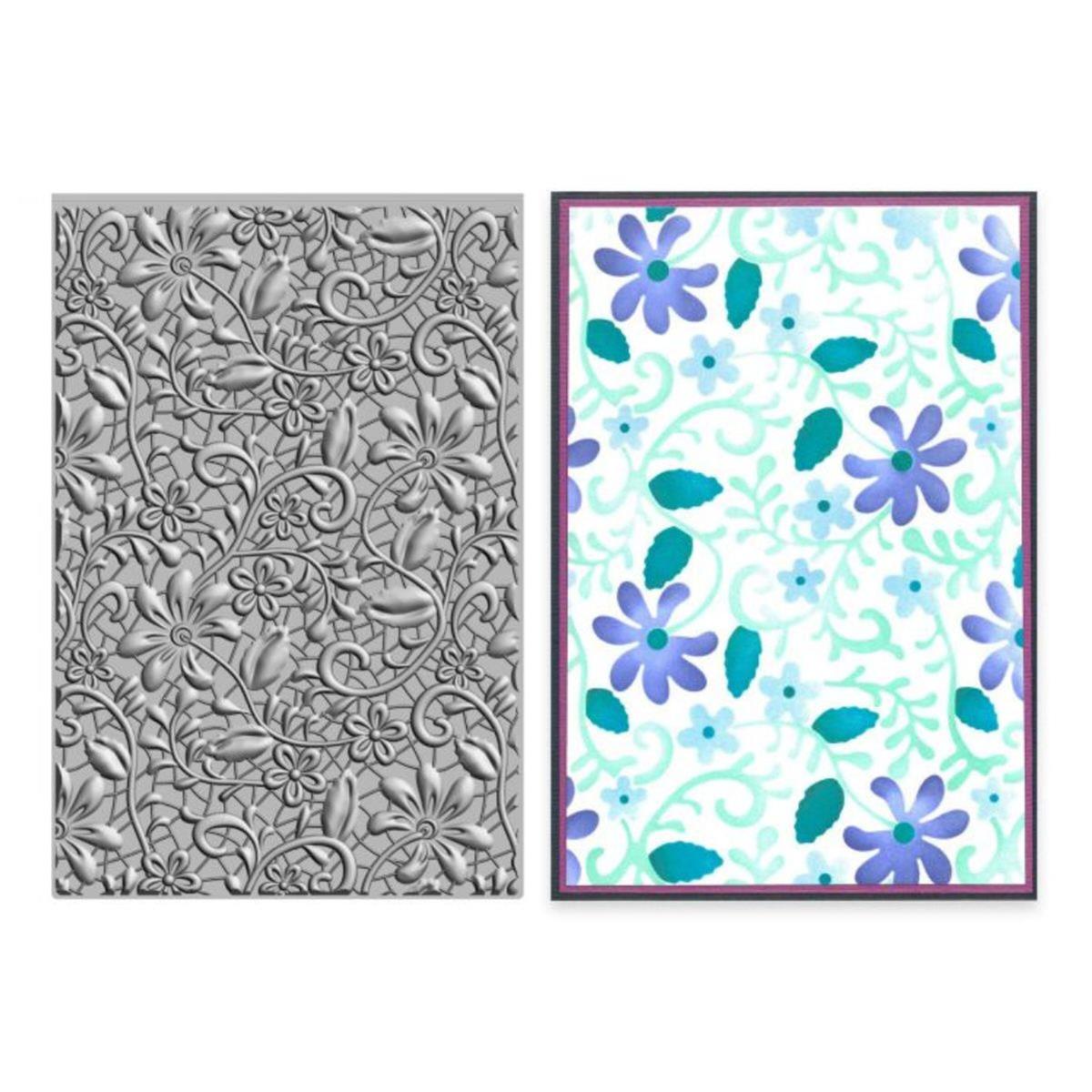 Lacey A6 Layered Stencil & Embossing Folder DUO | HobbyMaker
