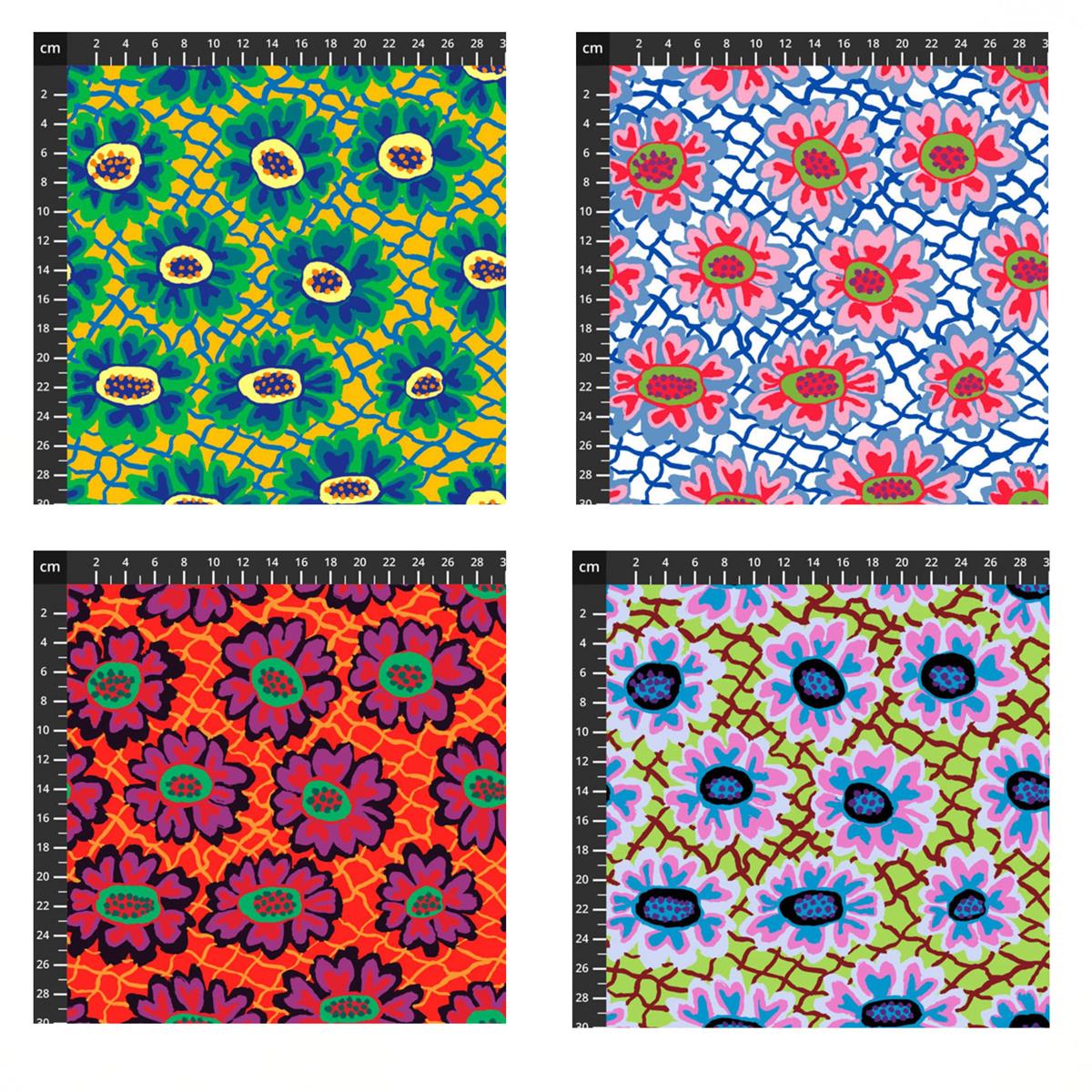 Kaffe Fassett Collective Flower Net Fabric Bundle (2m) | SewingStreet
