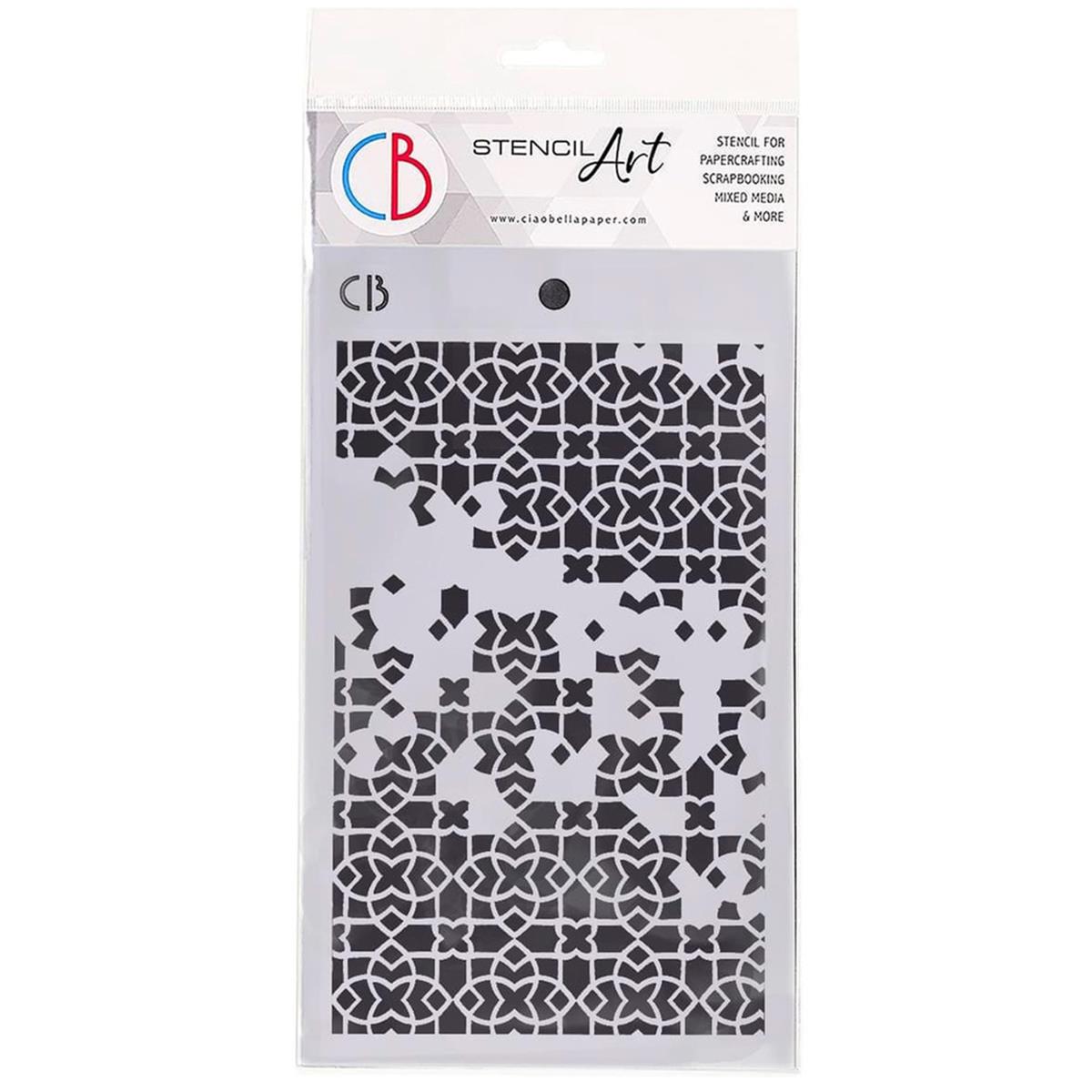 Ciao Bella Paper Texture Stencil - Four Points | HobbyMaker