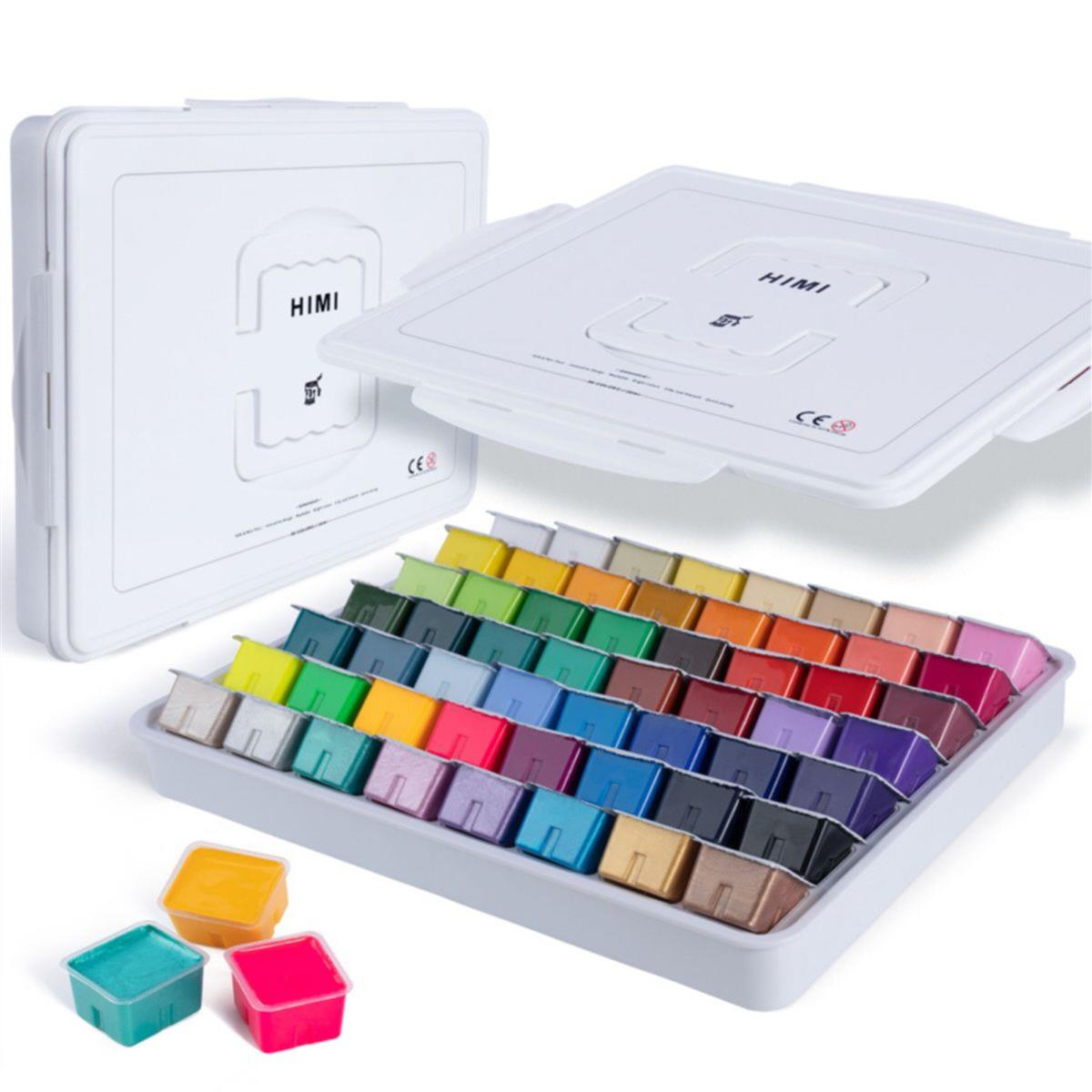 HIMI Ultimate Box, 56 Colours & New HIMI Gouache Pad, 7x10'' - 50 ...
