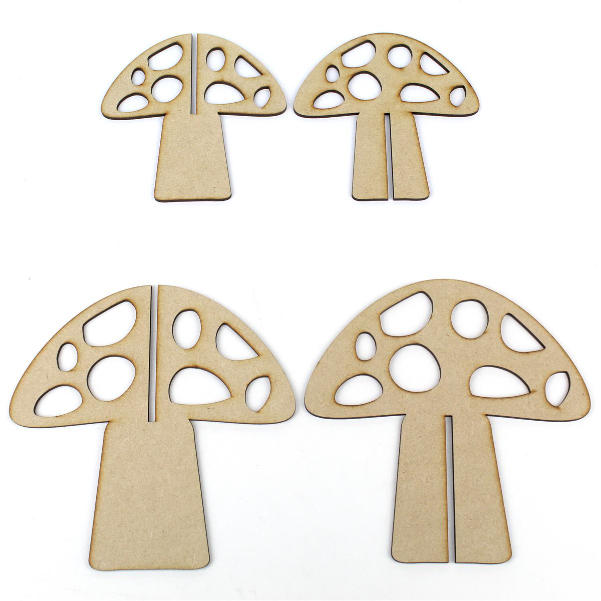 MDF Slot together Toadstools Pack of two in two different sizes ...