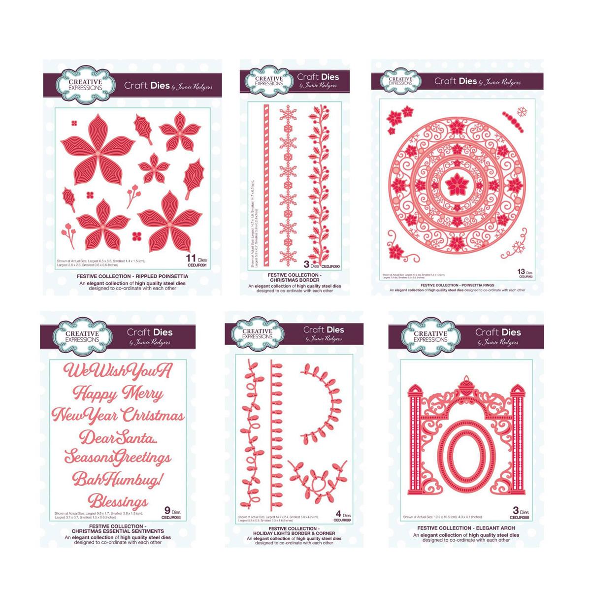 NEW Creative Expressions Jamie Rodgers Craft Dies - Poinsettia ...