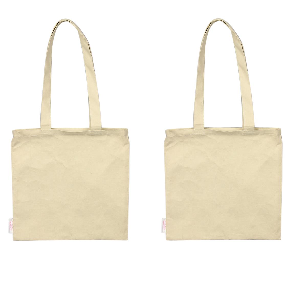 100% Cotton Natural Color Tote Bag Approx 30x30cm (2pcs) | SewingStreet