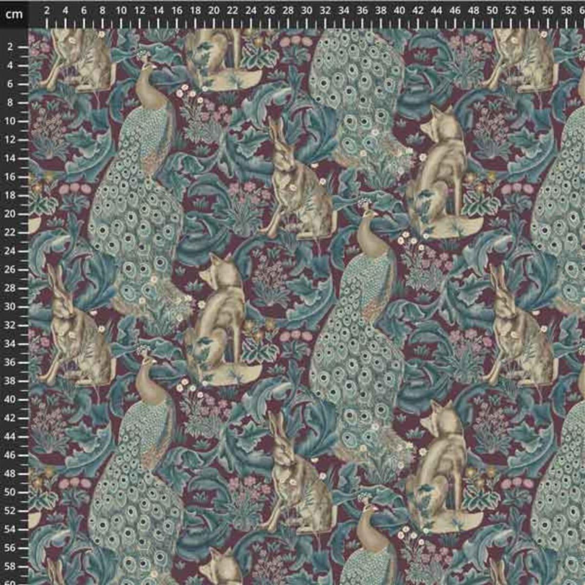 William Morris Forest Plum Fabric 0.5m | SewingStreet