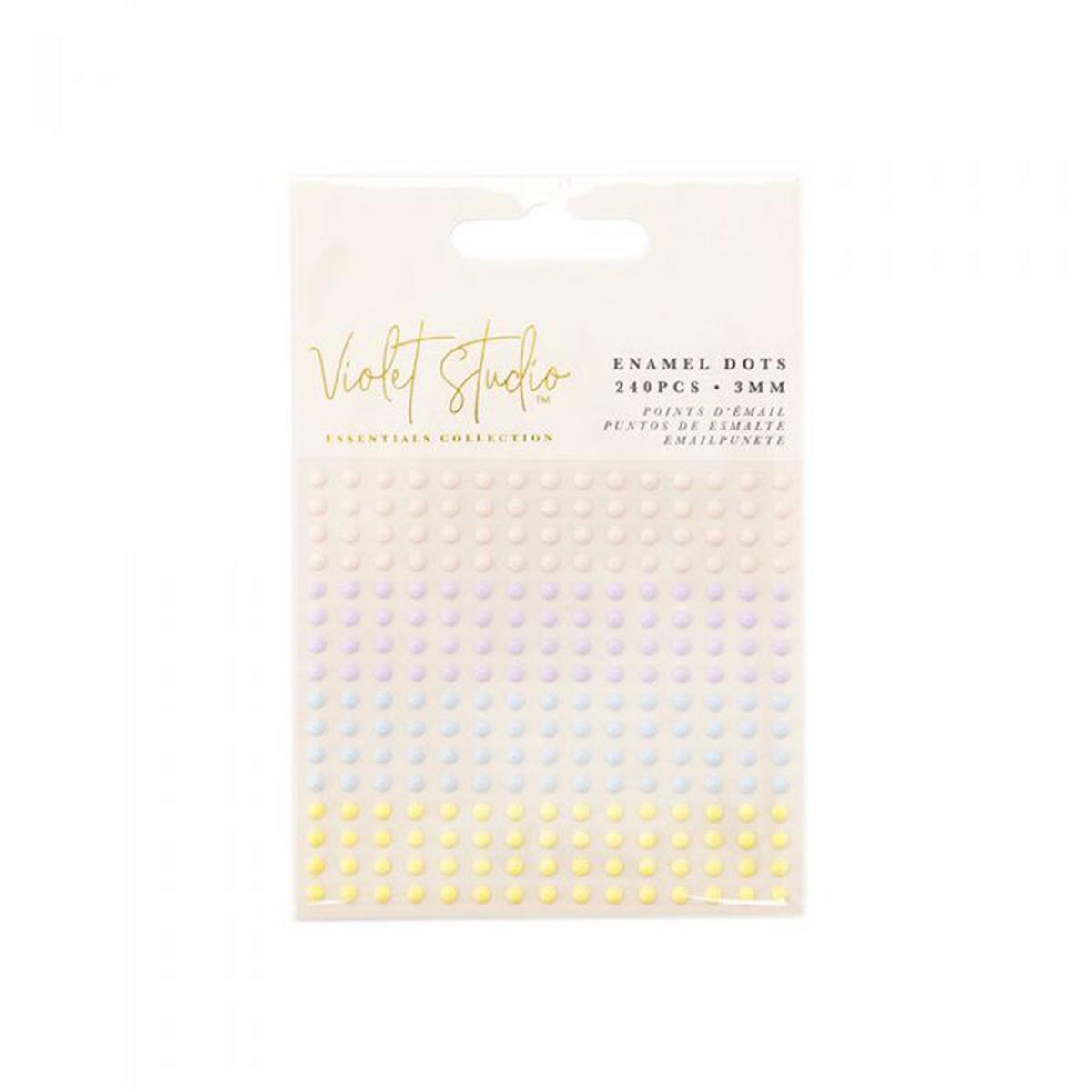 Violet Studios Enamel Dots - Pastels - 240pcs | HobbyMaker