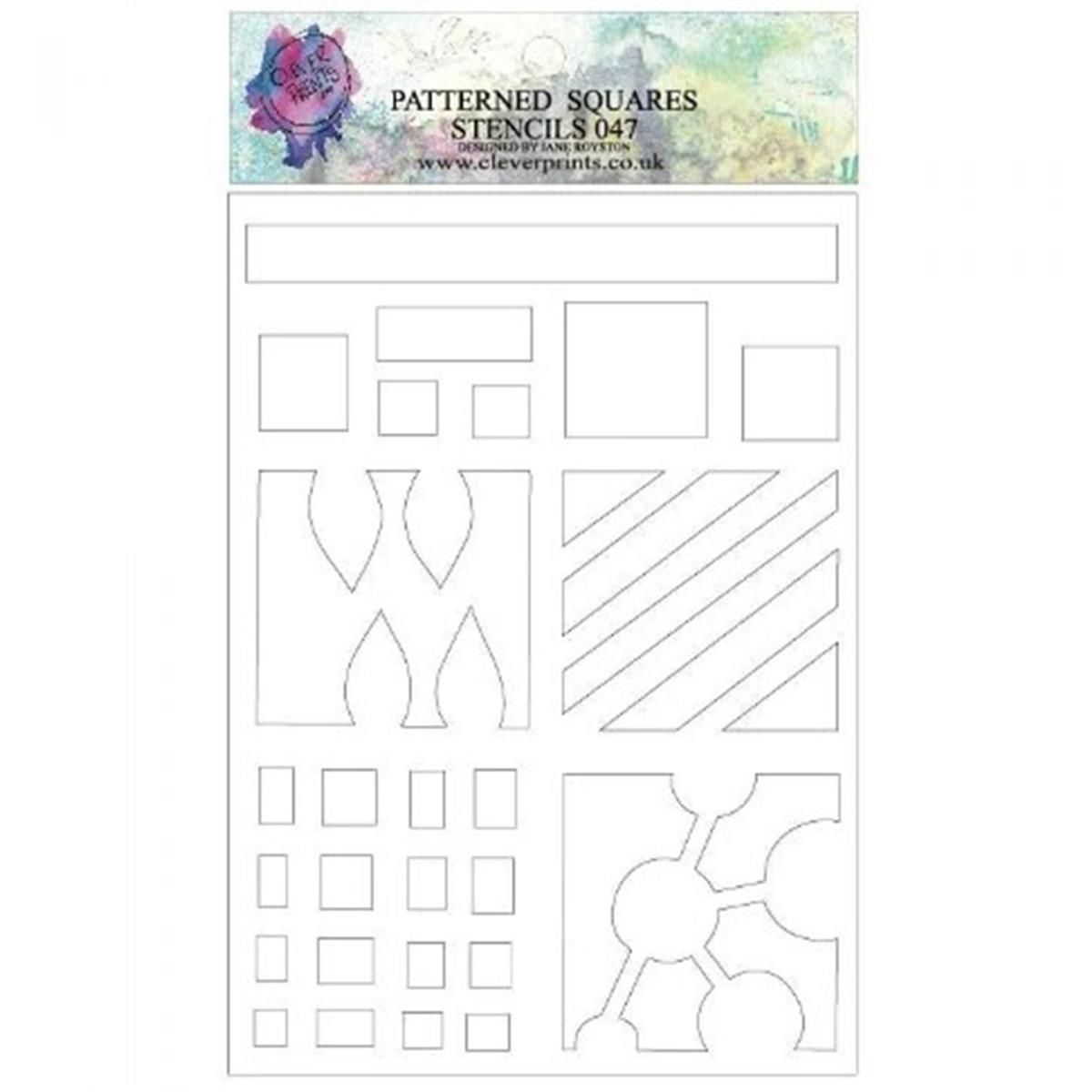 Patterned squares stencils 047 | HobbyMaker