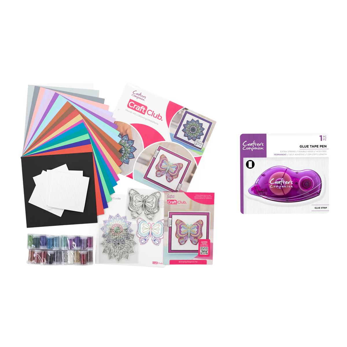 Crafter's Companion Craft Club - Glitter Medallions with Free Tape Pen ...