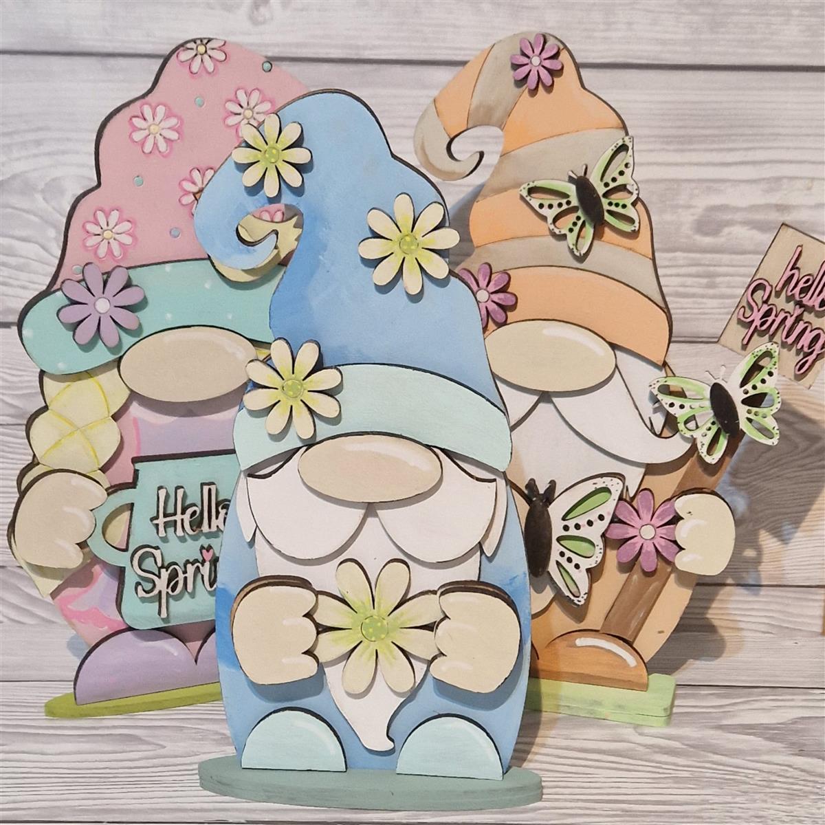 set of 3 Spring Gnomes | HobbyMaker