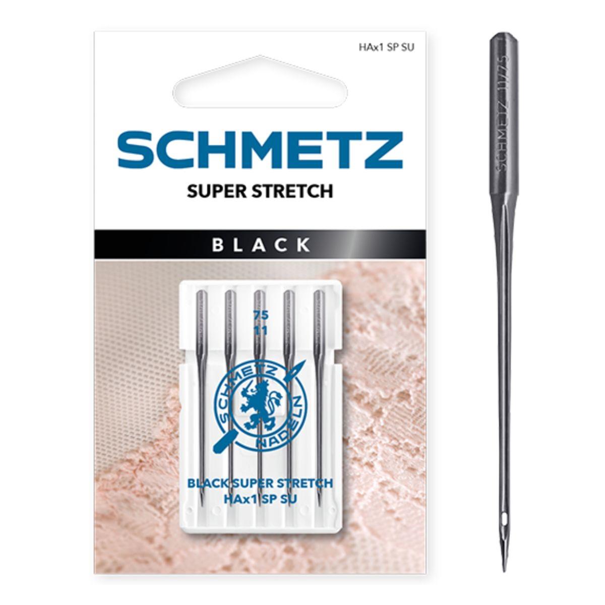 Schmetz Black Super Stretch Machine Needles Size 90 Pack of 5 | SewingStreet