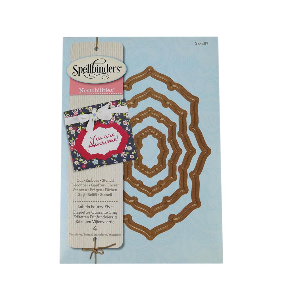 Spellbinders Labels Forty Five Die | HobbyMaker