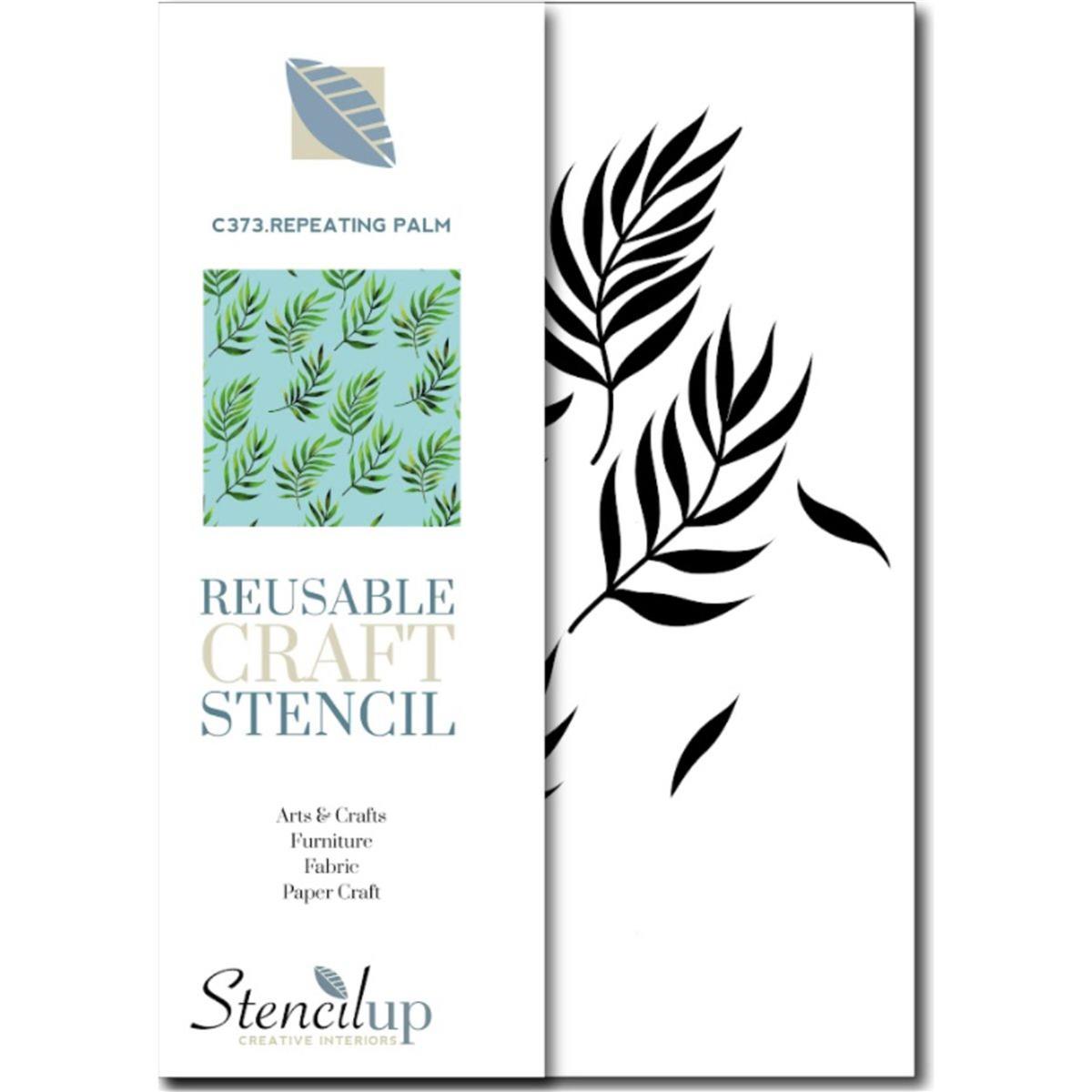 Stencil Up Palm Leaf repeat (A4 adhesive-backed stencil) | SewingStreet