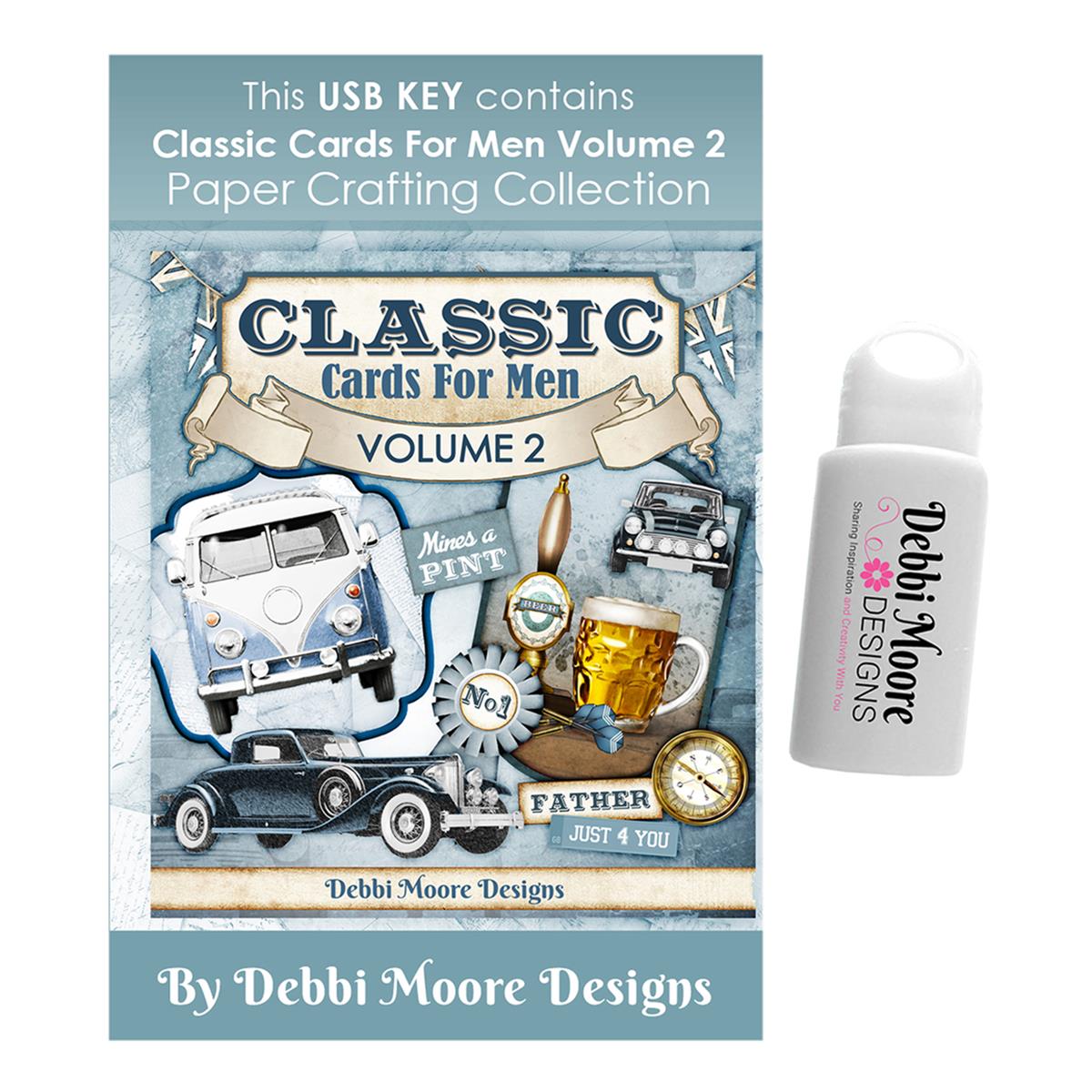 Debbi Moore Designs- Classic Cards for Men Vol 2 USB Key | HobbyMaker