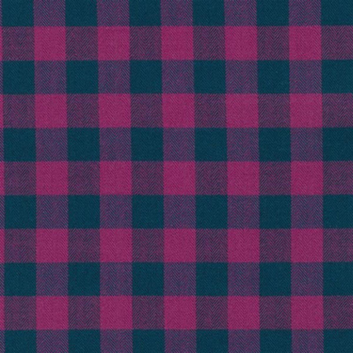 Robert Kaufman Porto Flannel Gingham Magenta Fabric 0.5m | SewingStreet