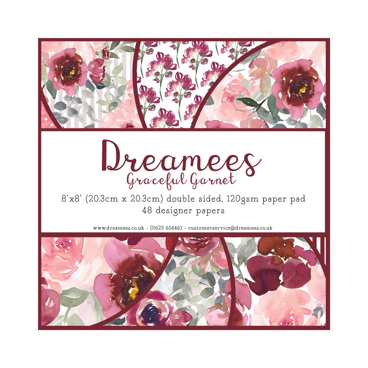 Graceful Garnet 8x8 Paper Pad | HobbyMaker