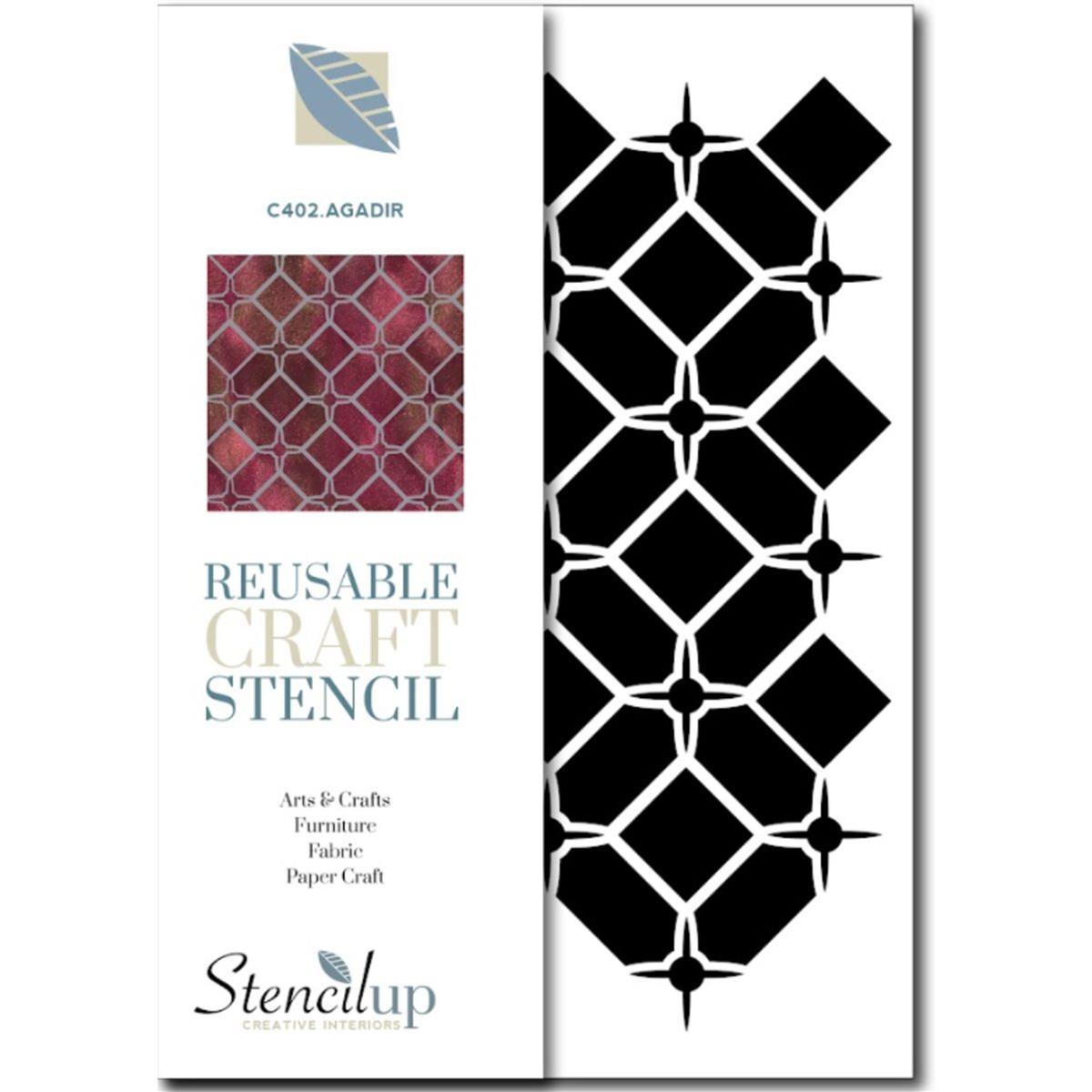 Stencil Up Agadir (A4 adhesive-backed stencil) | SewingStreet