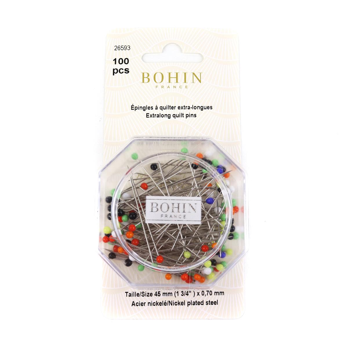 Bohin. Glass Head Pins. 100 pieces. | HobbyMaker