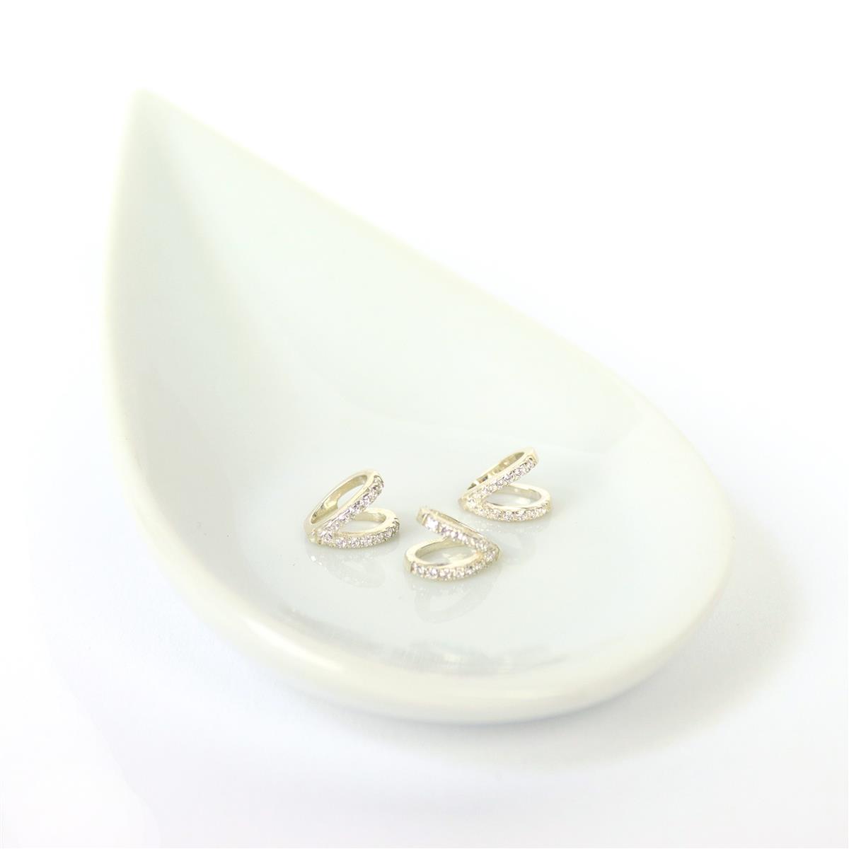 925 Sterling Silver Rabbit Bail with Cubic Zirconia (3pcs) | JewelleryMaker