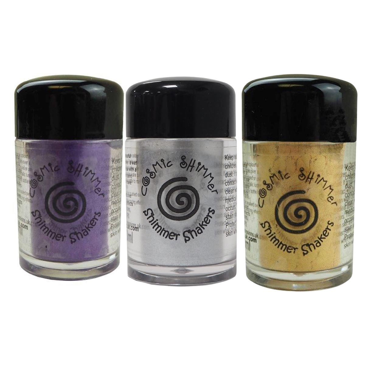 Cosmic Shimmer Shimmer Shakers - Set of 3 - Set B: Pure Gold, Gunmetal ...