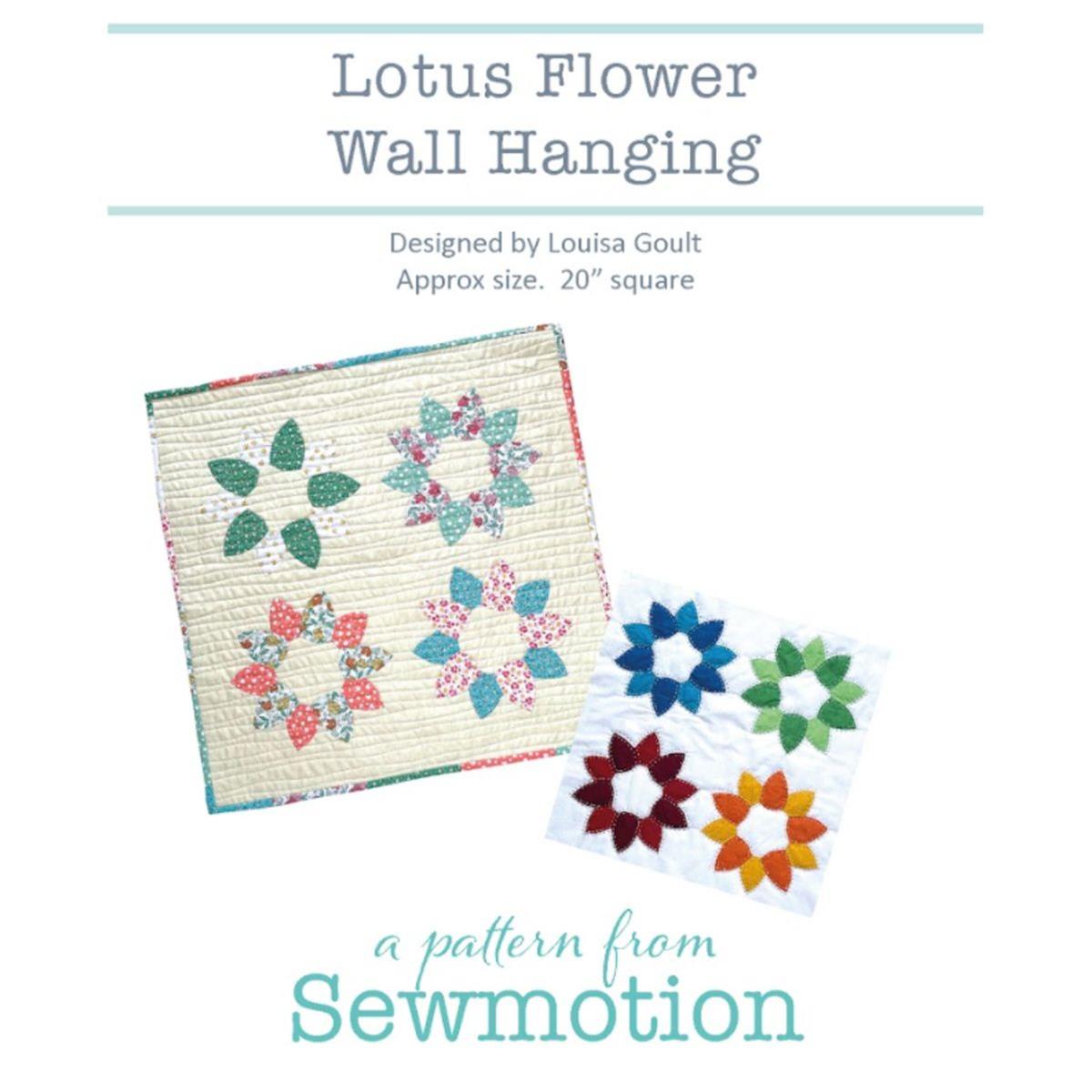 Sew Motion EPP Lotus Flower Wall Hanging Pattern | SewingStreet