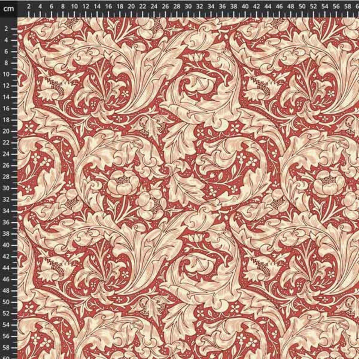 William Morris Bachelors Button Red Fabric 0.5m | SewingStreet