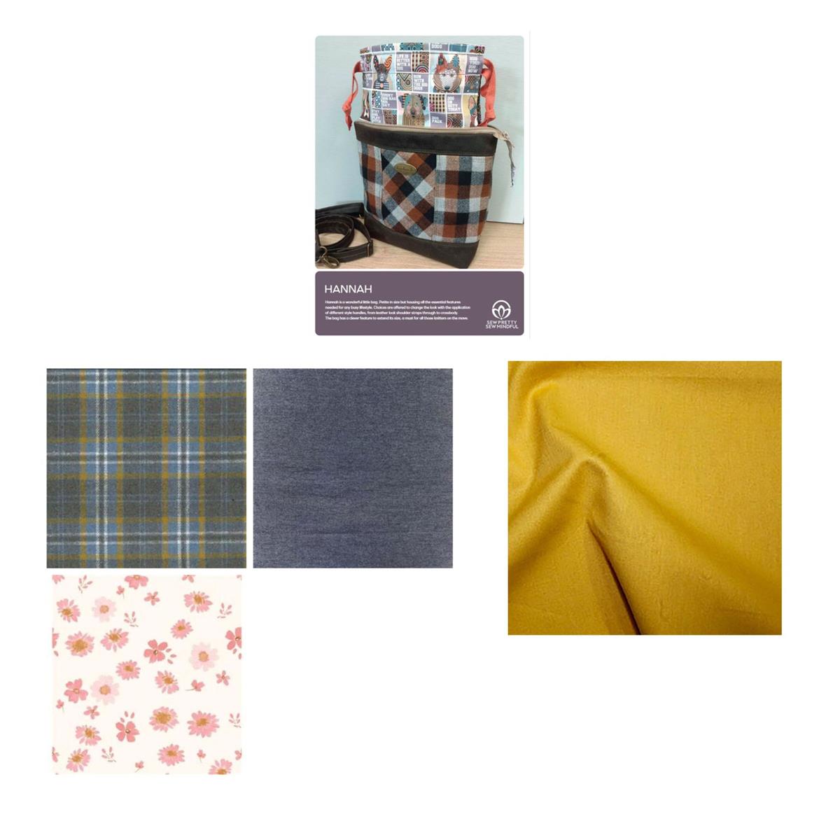 Sew Pretty Sew Mindful Check & Denim Hannah Bag Kit: Instructions ...