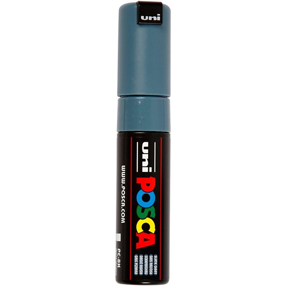Posca Marker, slate grey, no. PC-8K, line 8 mm, 1 pc | HobbyMaker