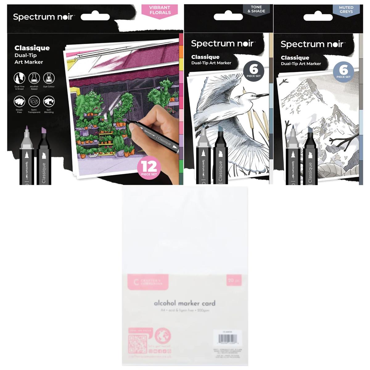 Spectrum Noir - Classique Pens 24 Pack & Alcohol Card | HobbyMaker