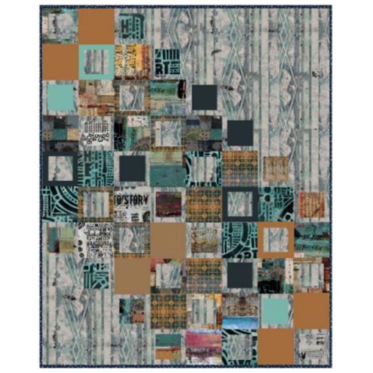 Seth Apter Watermark Grey Quilt Kit 131 x 164 cm | SewingStreet