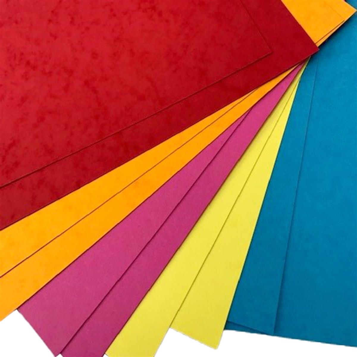 Paper Dienamics - A4 Creative Card Pack - Mottled Effect 5 Colour Card ...