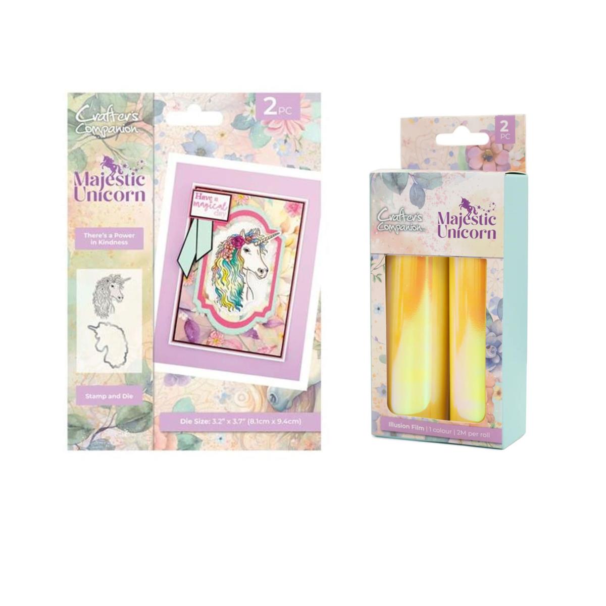Majestic Unicorn - Kindness Stamp & Die Set & Illusion Film 2 Pack | HobbyMaker