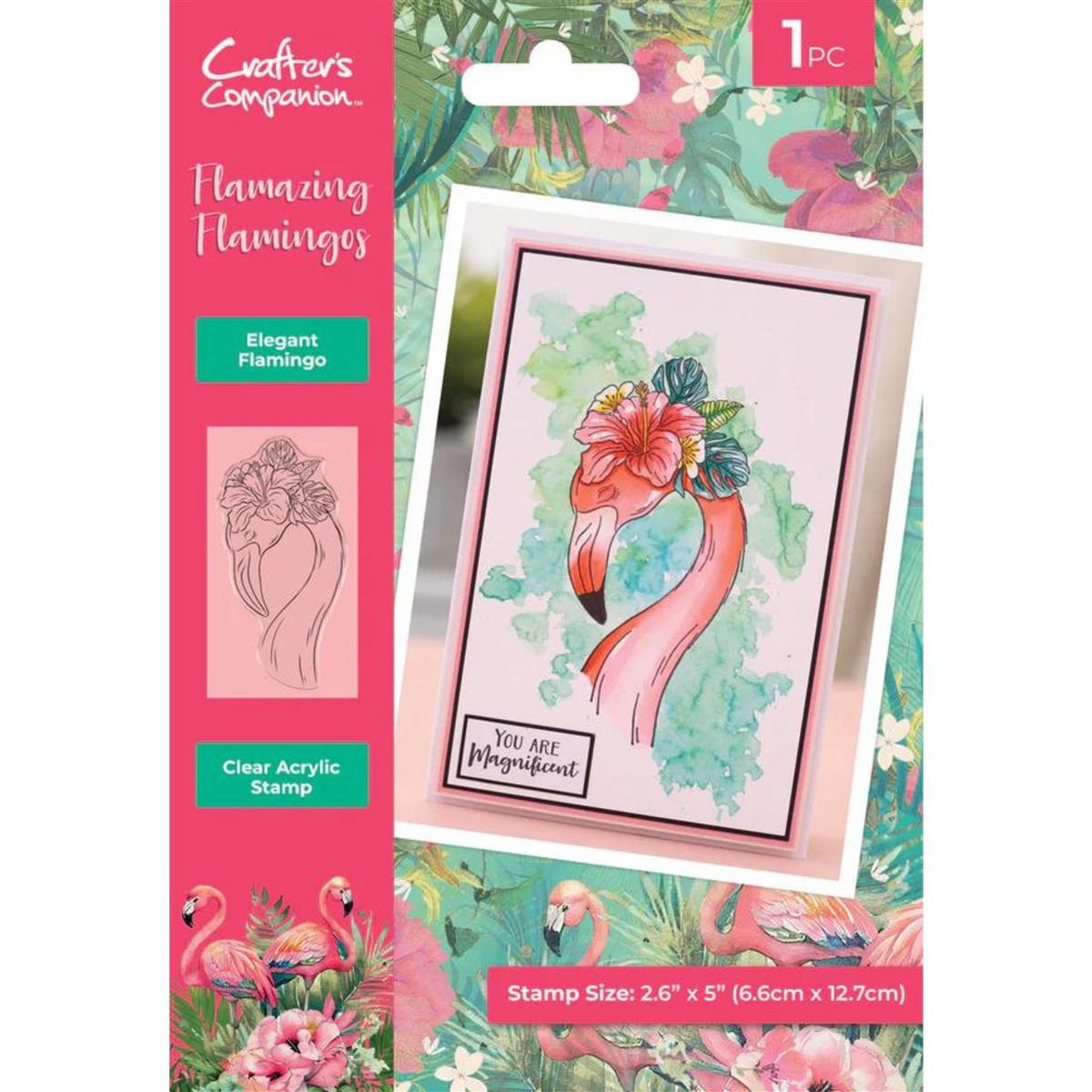 Flamazing Flamingos Clear Acrylic Stamp - Elegant Flamingo | HobbyMaker