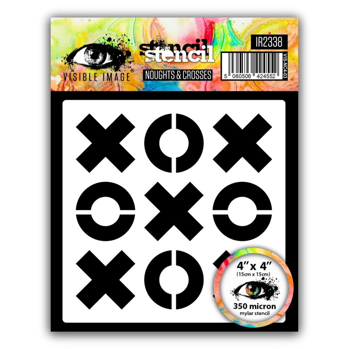Visible Image Noughts & Crosses Stencil | HobbyMaker