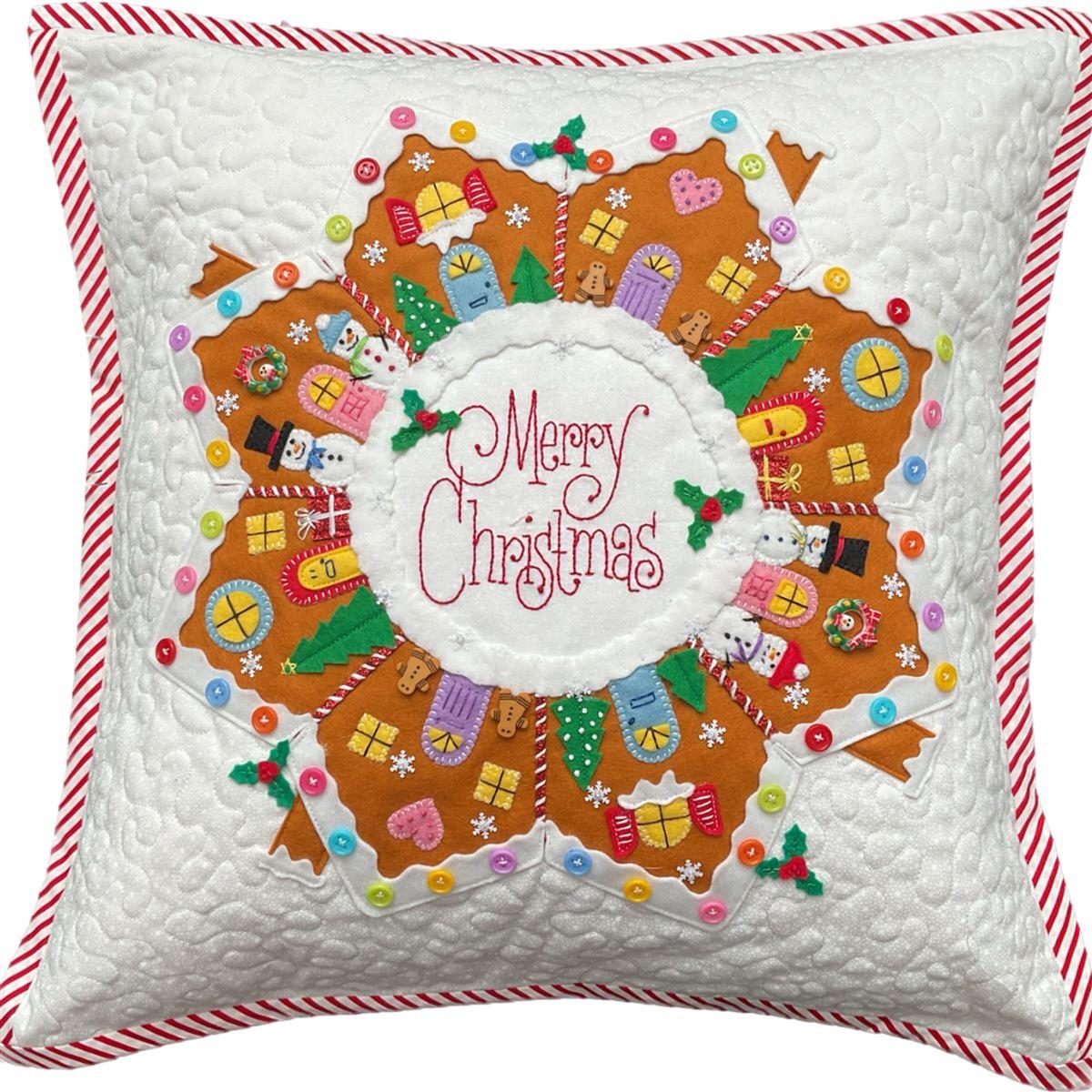 Endless Thread Design Gingerbread Street Appliqué Cushion Starter Kit | SewingStreet