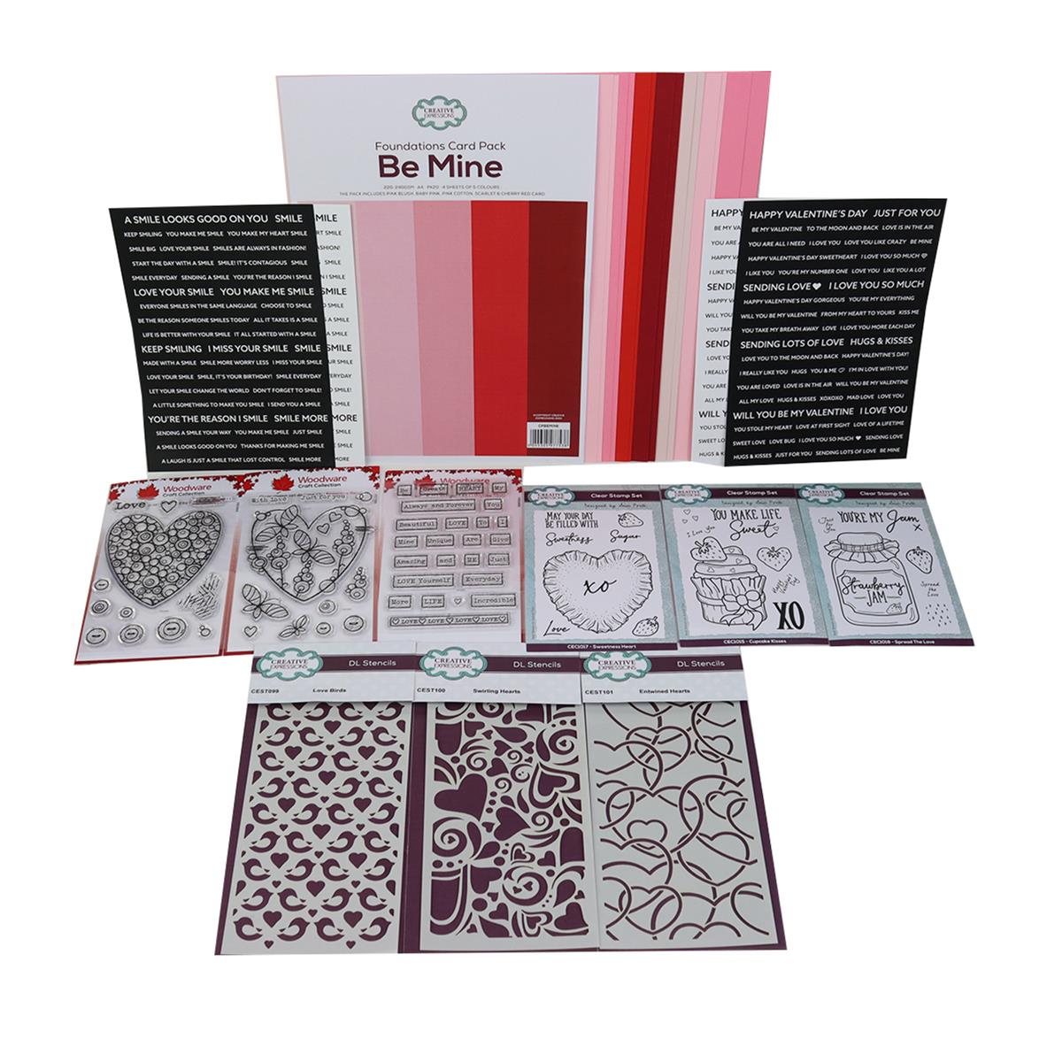 NEW I WANT IT ALL BUNDLE - all 6 stamps sets, 3 stencils, 2 Wordies and ...