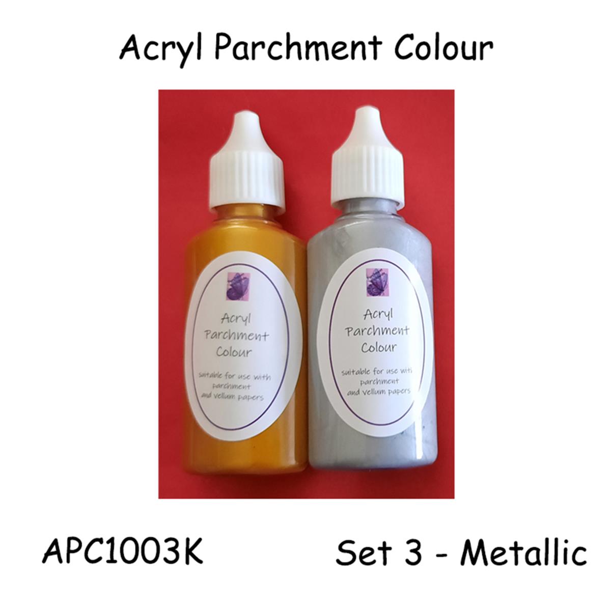 ParchCraft Australia (UK) - Acryl Parchment Colour - Set 3 Metallic ...
