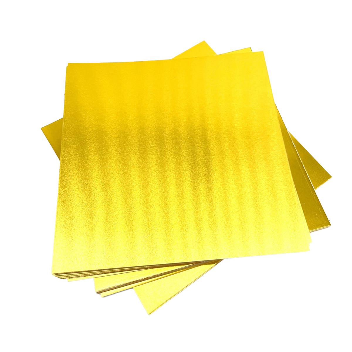 Paper Dienamics Metallic mats 7 x 7 Gold 300gsm card pack | HobbyMaker