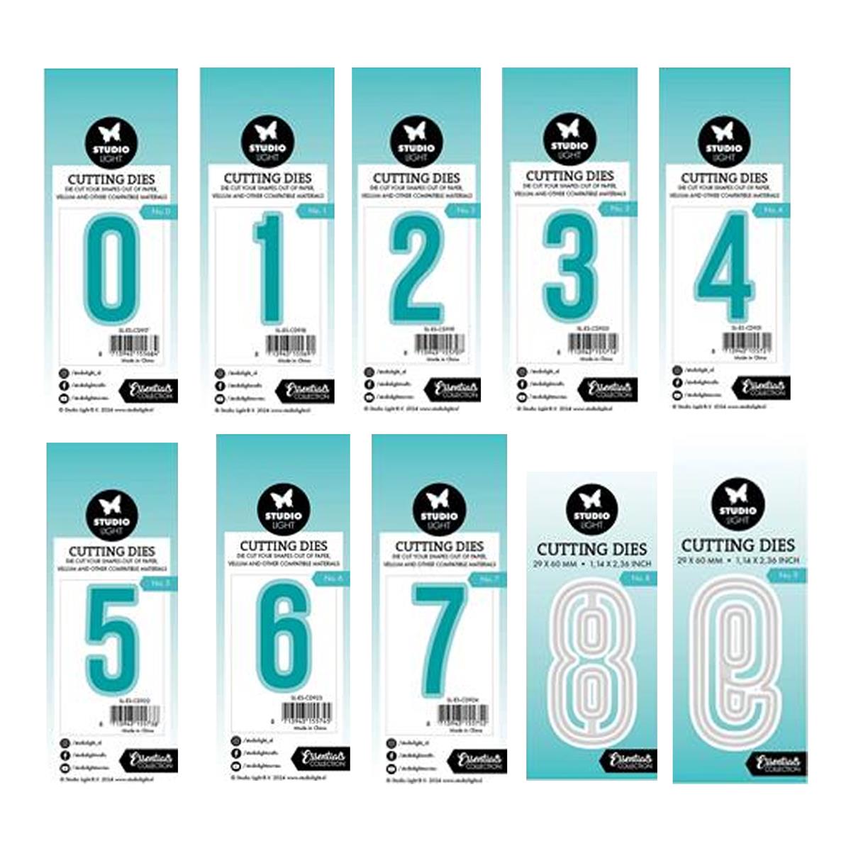 Studio Light - Cutting Die numbers - 0 to 9. | HobbyMaker