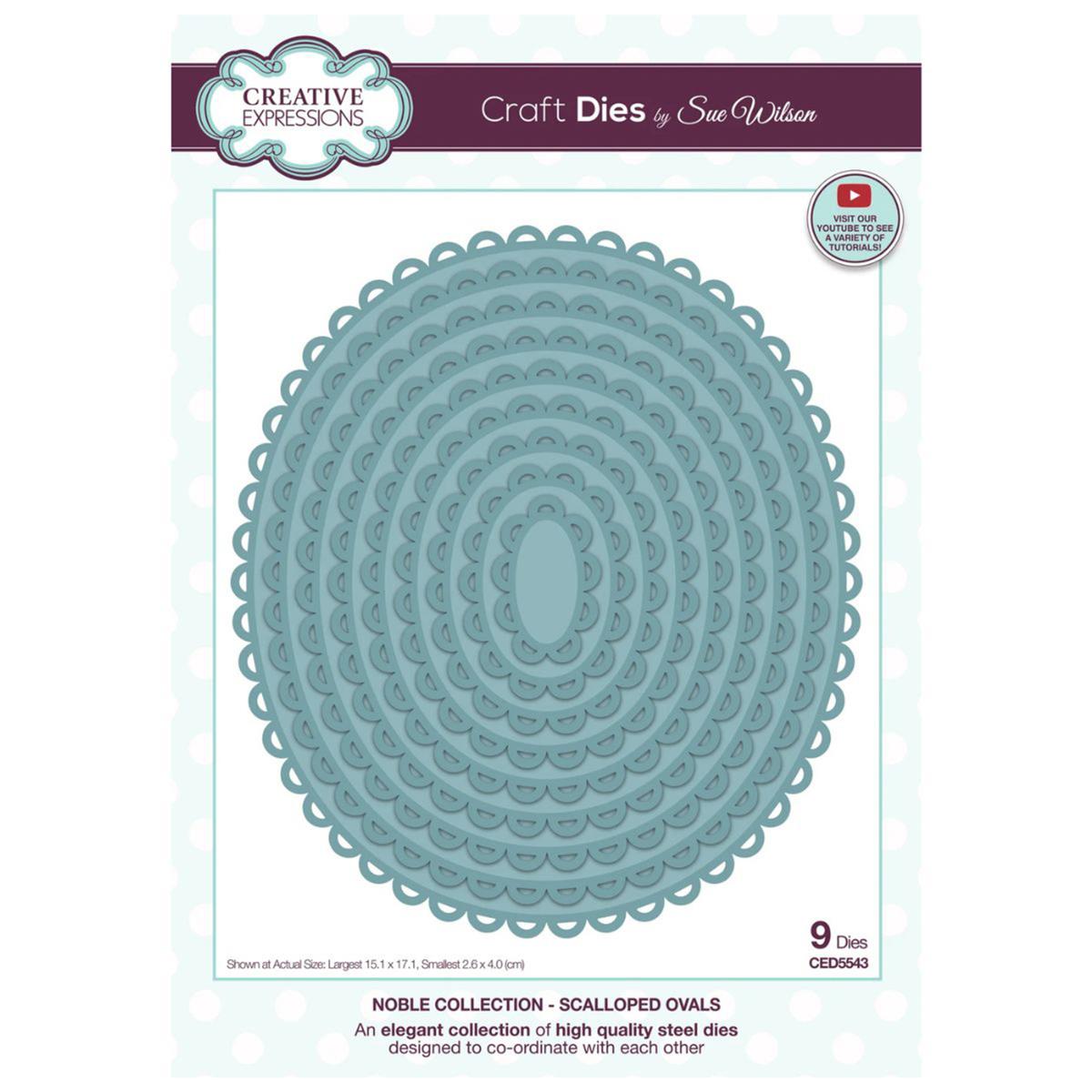Scalloped Ovals - Noble Craft Die By Sue Wilson | HobbyMaker