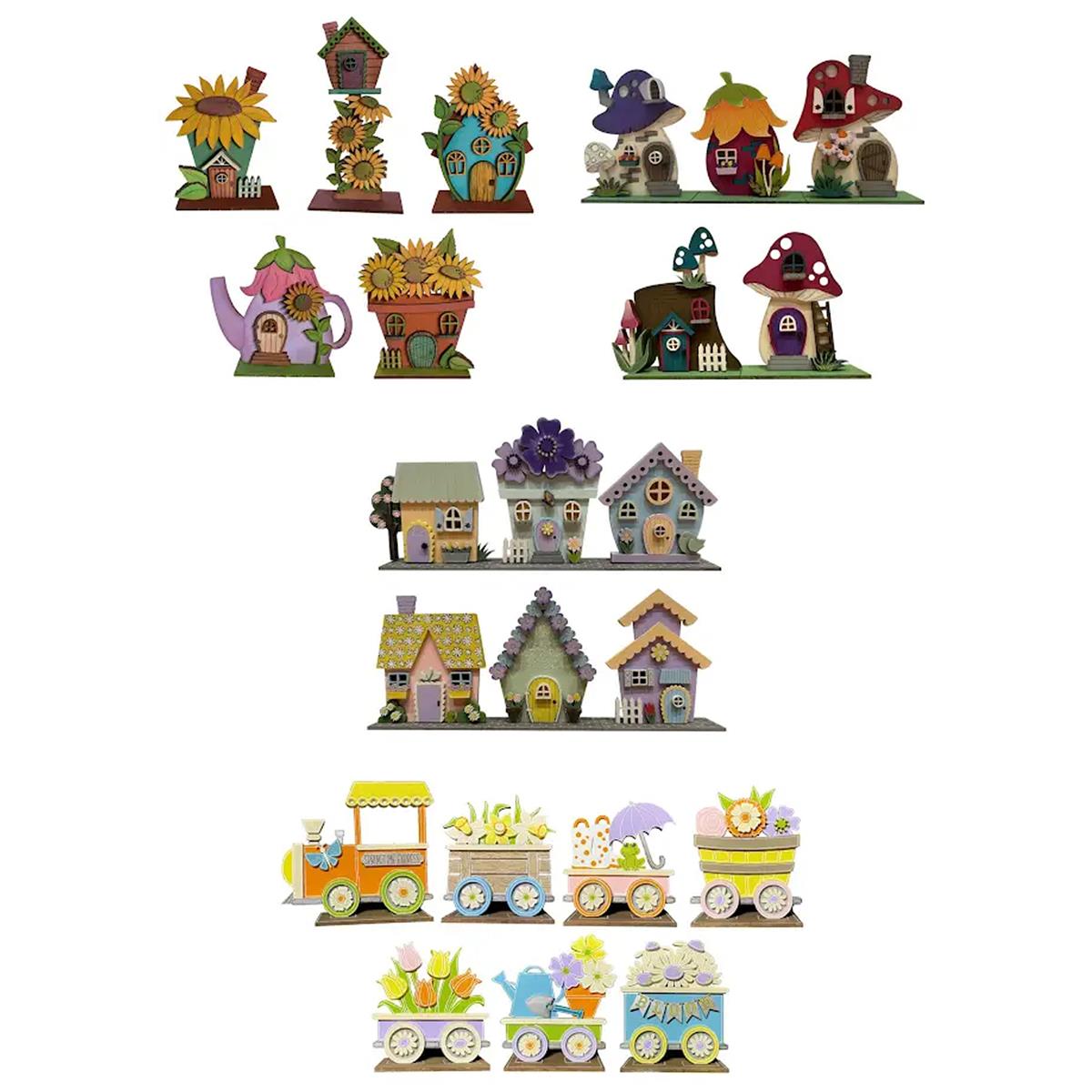 That's Crafty! MDF Train and Houses Bundle | HobbyMaker