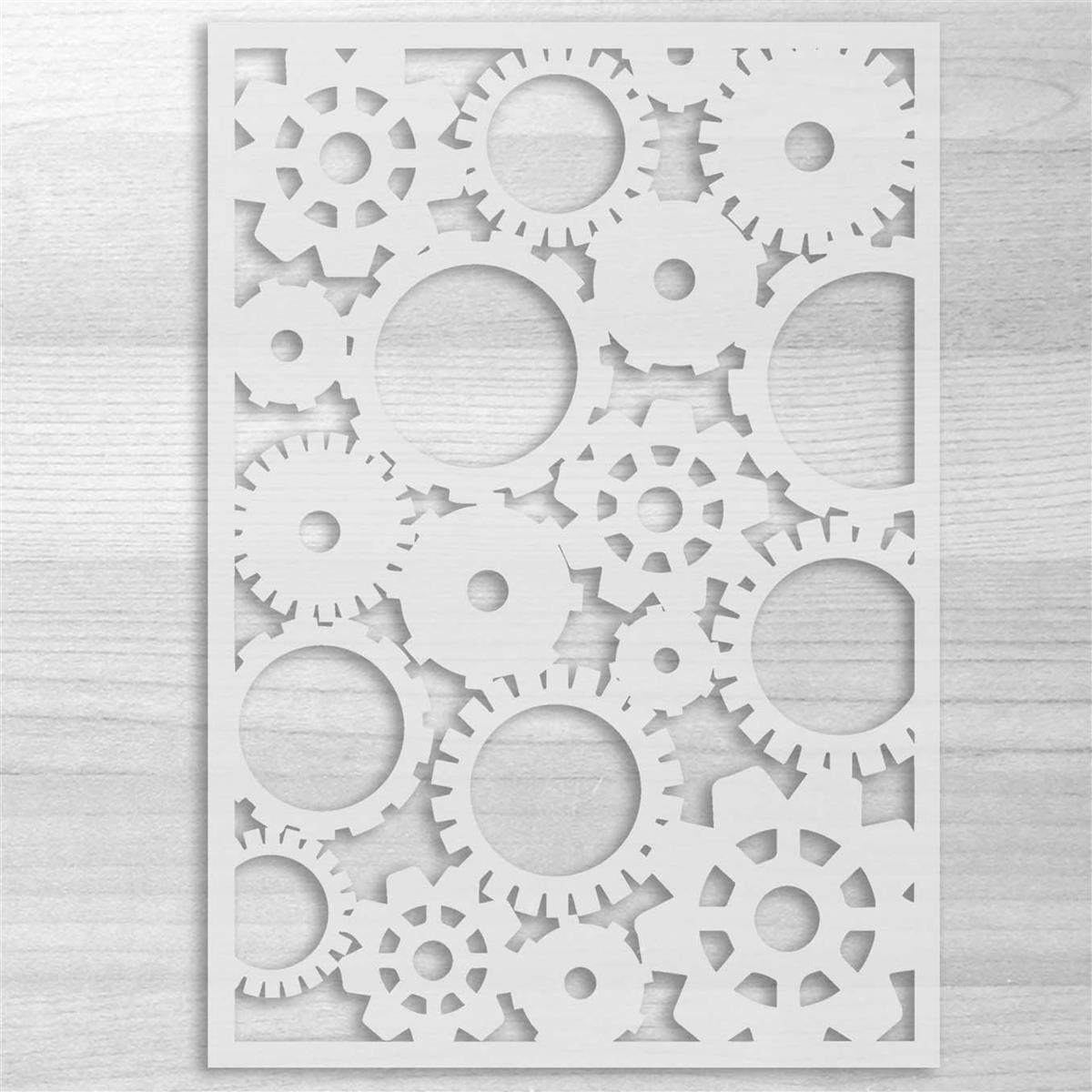 Debbi Moore Designs - Cog Embossing Stencil | HobbyMaker