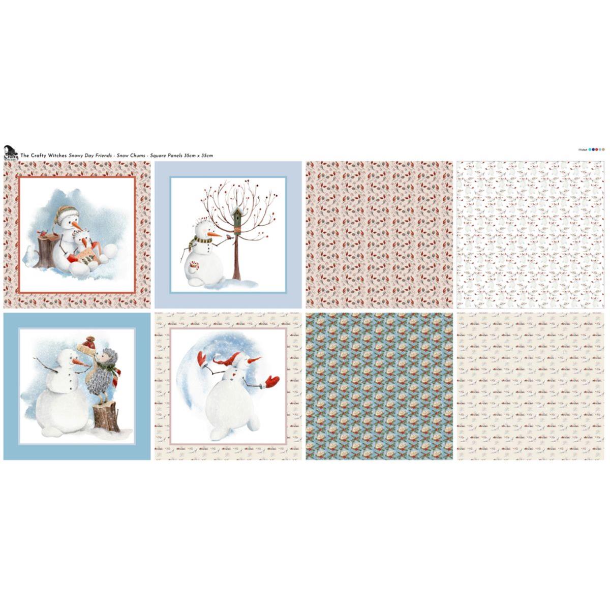 The Crafty Witches Snowy Day Friends Feature Panel Snow Chums Fabric ...